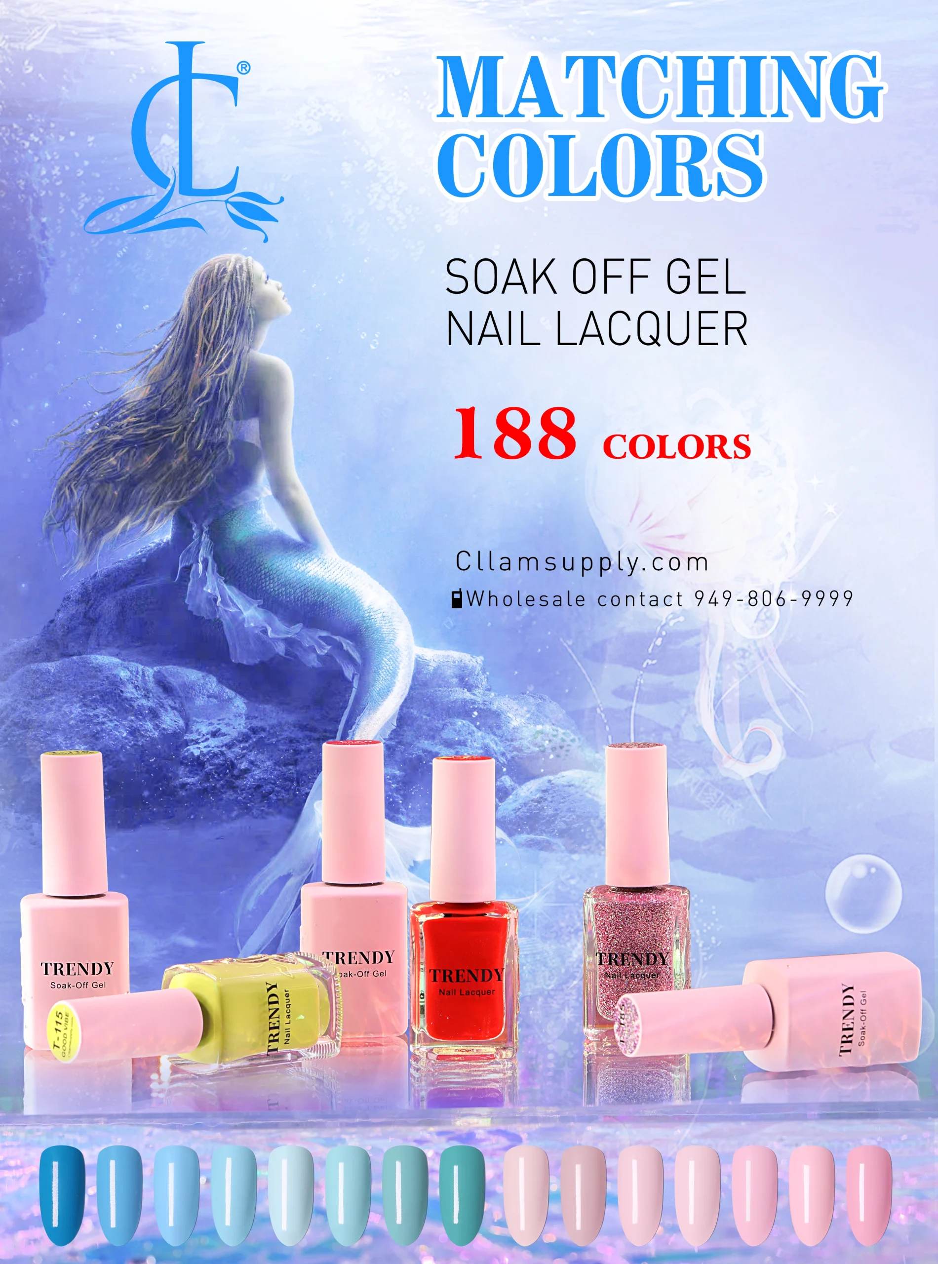 Trendy Collection - 188 Colors - Cllam Supply