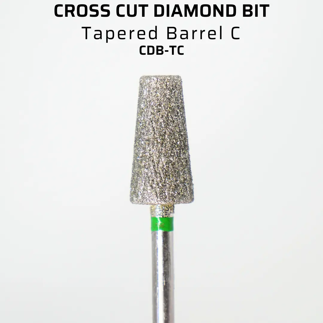 Cross Cut Diamond Bit | Tapered Barrel - Cllam Supply